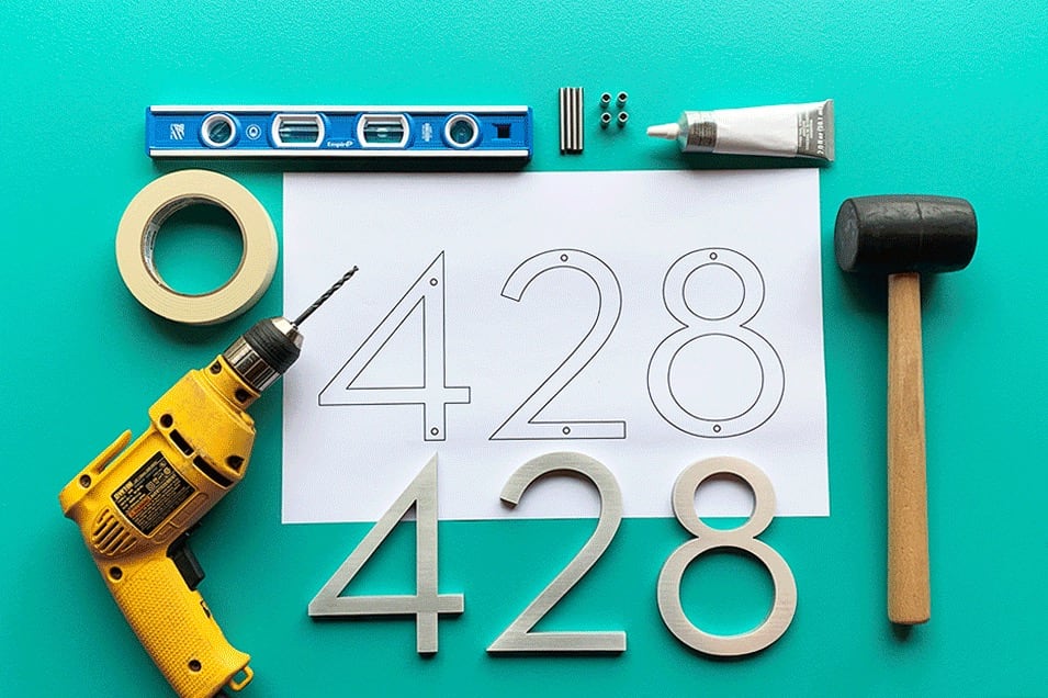 Hand-Crafted Home Number Signs Step by Step Installation Instructions